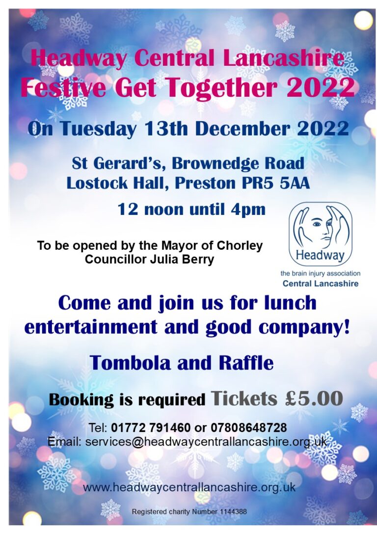 Festive Get Together 2022 - Headway Central Lancashire