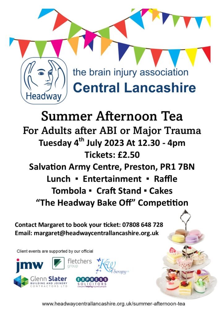 Summer Afternoon Tea - Headway Central Lancashire